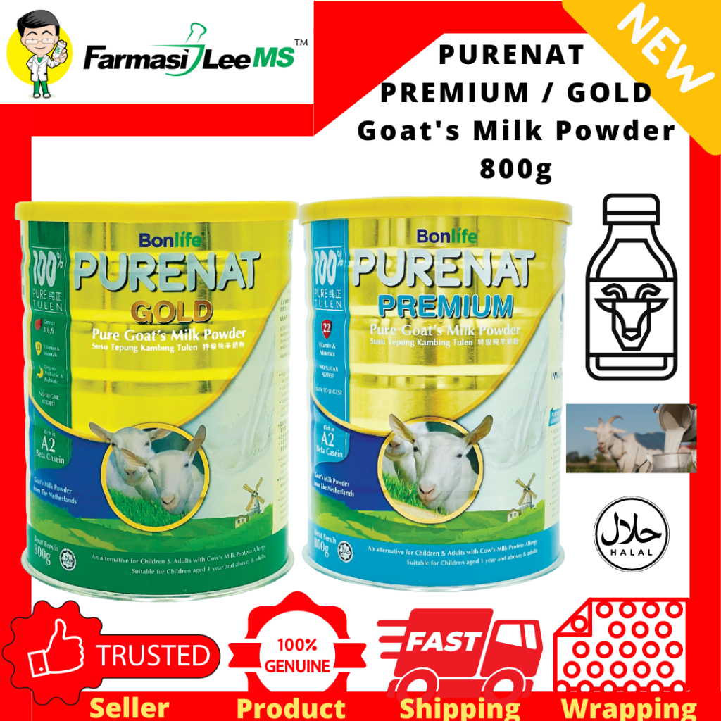 Bonlife PURENAT Premium Goat 400g / 800g PURENAT GOLD Milk Powder 400g ...