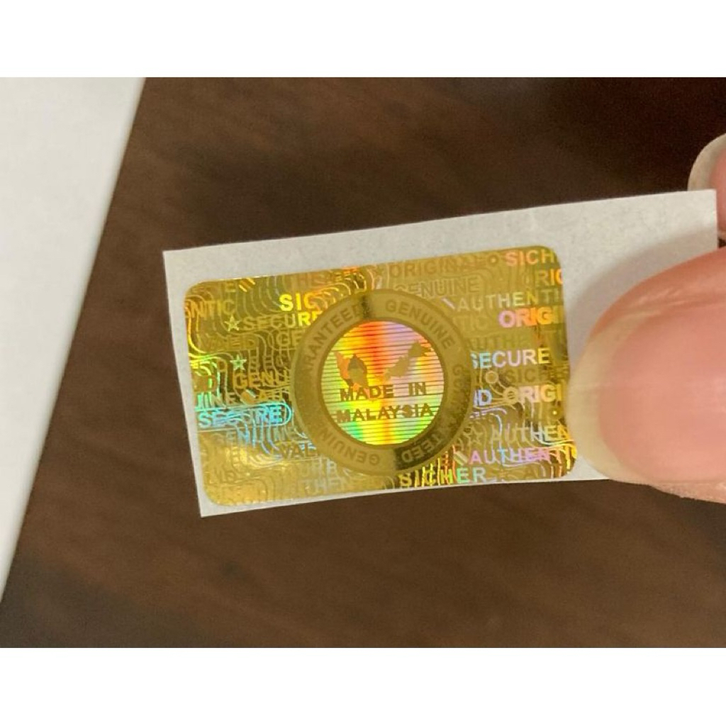 MADE IN MALAYSIA(New) GOLD Genuine Hologram Sticker Void 15*25mm ...