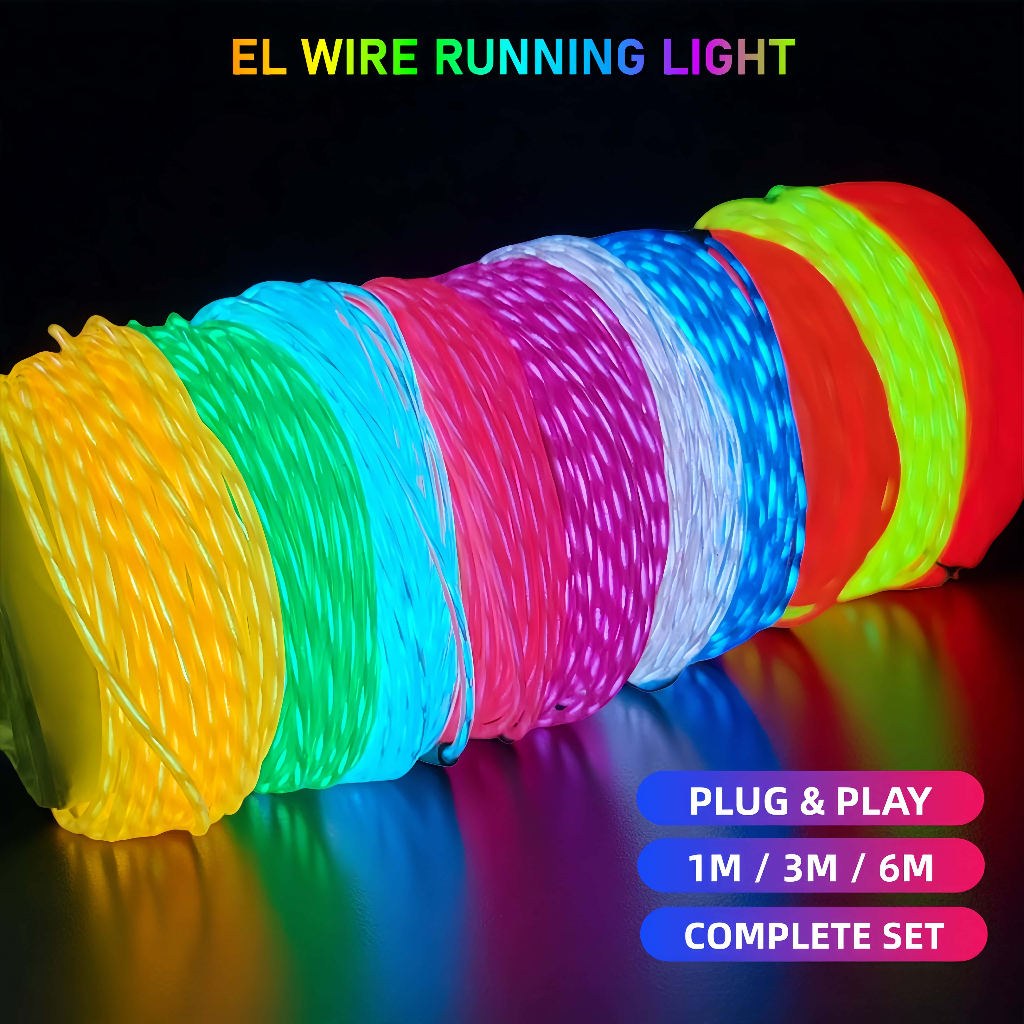 Neon Light EL Wire Chasing Light Strip USB Control Plug And Play EL ...