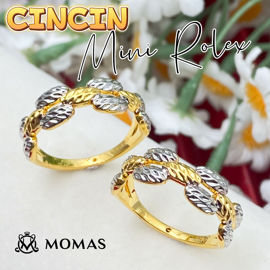 Cincin Mini Rolex Emas 916 Original Cincin Emas 916 Tulen Cincin Bajet ...