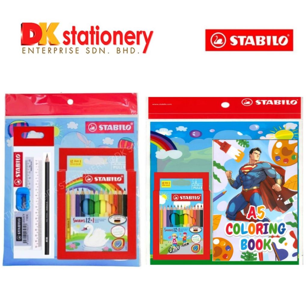 Stabilo Super Value Pack With Coloring Book Back to School Gift ...