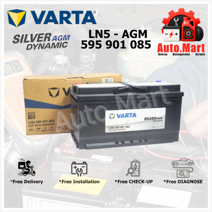 Bateri Kereta / Car Battery - Varta Silver Dynamic - AGM - LN5 - 95AH ...