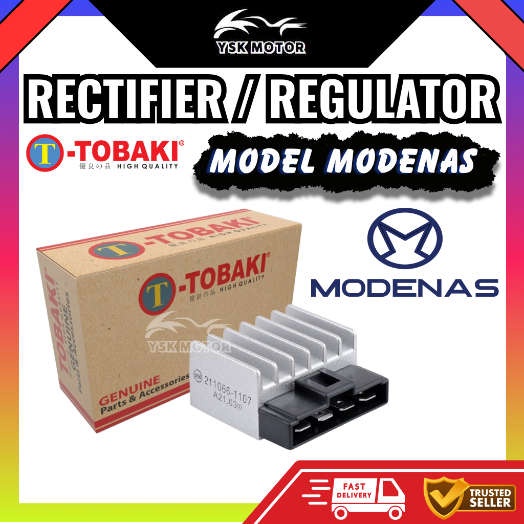 【MODEL MODENAS】TOBAKI HIGH KUALITI RECTIFIER REGULATOR KATAB MOTOR ...