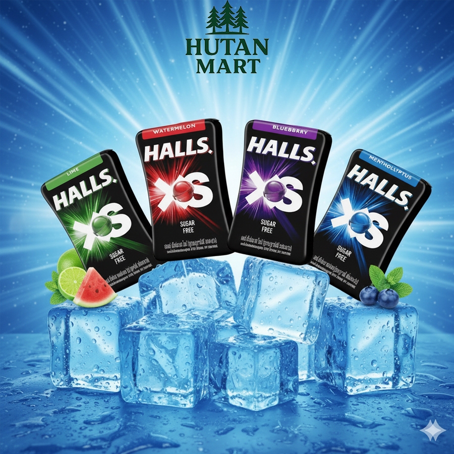 [Low Calorie] HALLS XS mentholyptus watermelon Lime Blueberry Sugar ...