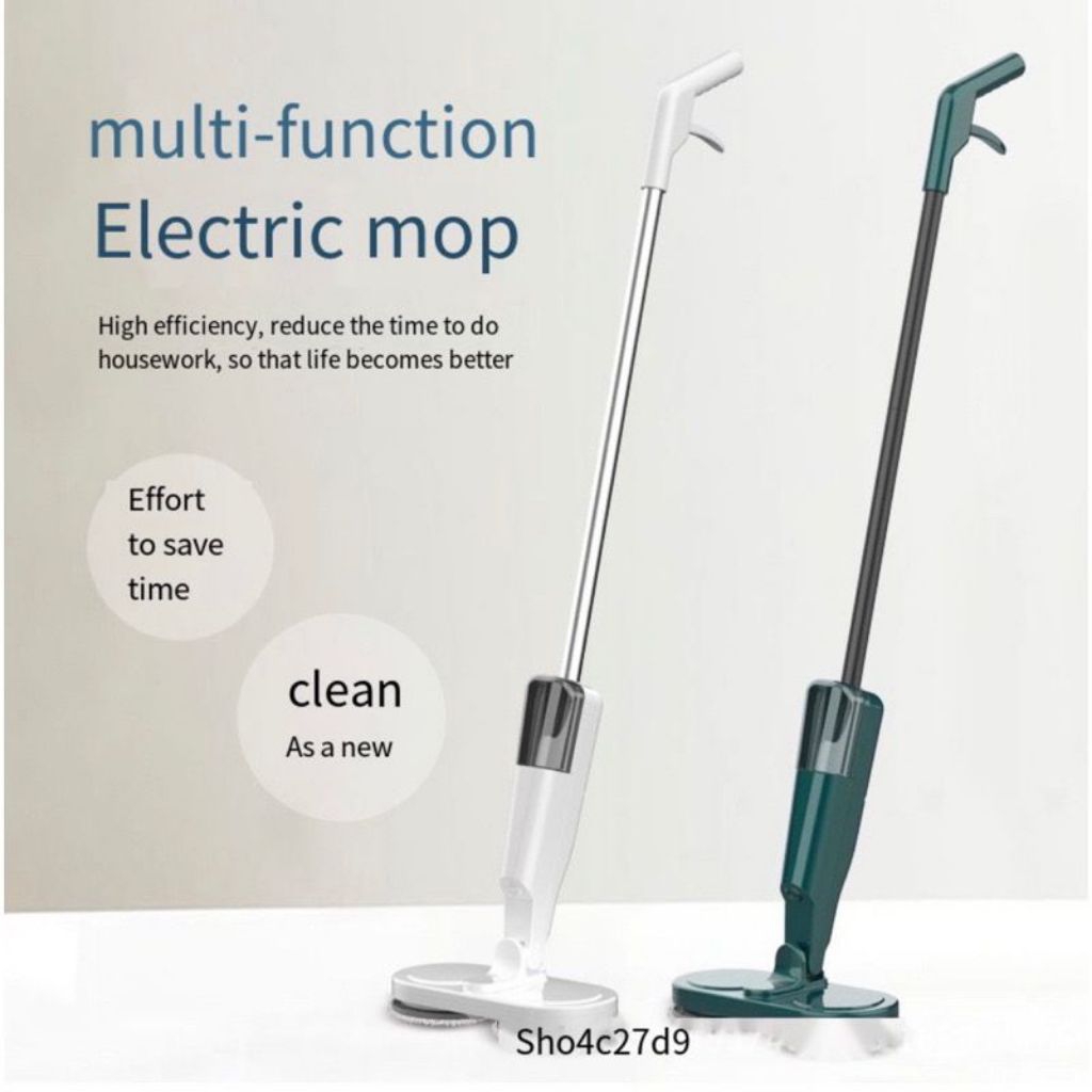 Super Maid Mop Berputar Elektrik Tanpa Wayar | Mop Lantai Cas Semula ...