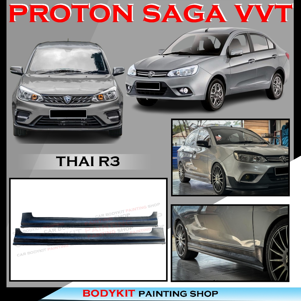 PROTON SAGA VVT 2016-2024 THAI R3 SIDE SKIRT SKIRTING TEPI MATERIAL ...
