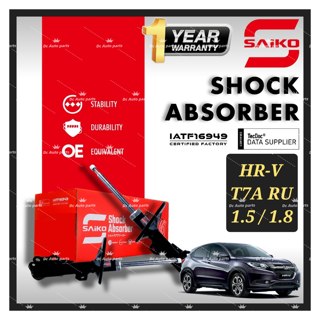 (1YEAR WARRANTY) SAIKO SHOCK ABSORBER HONDA HRV HR-V RU 1.5 1.8 T7A ...