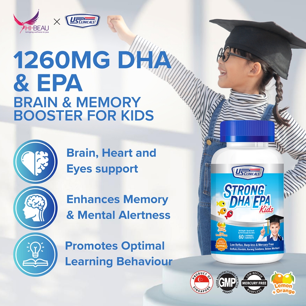 US Clinicals Strong DHA EPA Kids 60s Strong Brain Kids, Omega 3 Fish ...