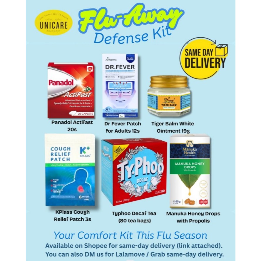 UNICARE PHARMACY EXCLUSIVE FLU-AWAY DEFENSE KIT (6-in-1 home flu ...