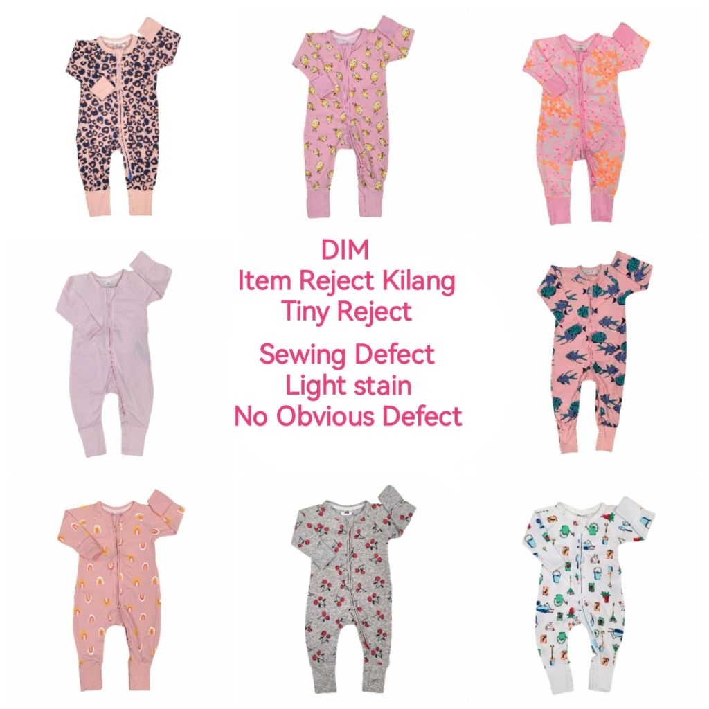 Reject LOVABLE DIM Baby 2-way Zip Sleepsuit - Newborn - 24M | Shopee ...