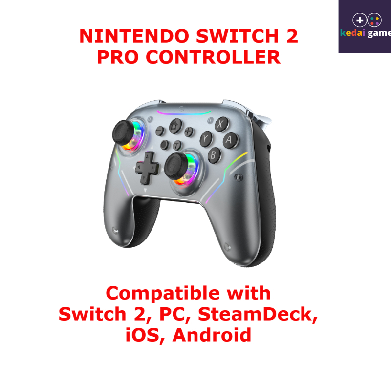 Pro Controller for Nintendo Switch 2 PC Steam Deck iOS Mobile 800mA ...