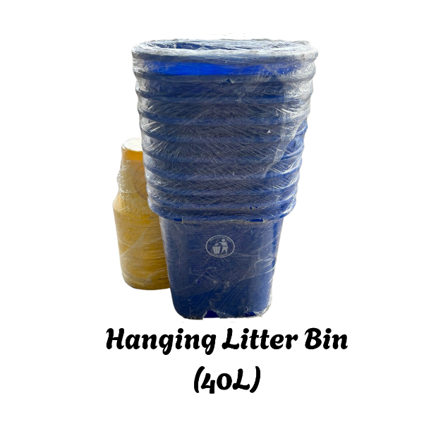 Hanging Litter Bin (40L) / HDPE Environment Bin/ HDPE standing Bin ...