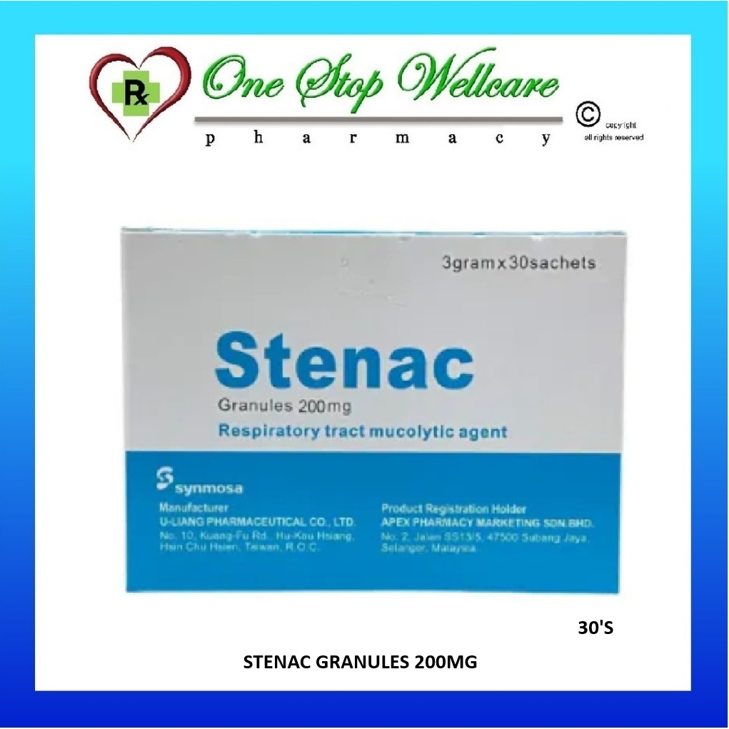 STENAC GRANULES 200MG 30'S (EXP:01/2026) | Shopee Malaysia