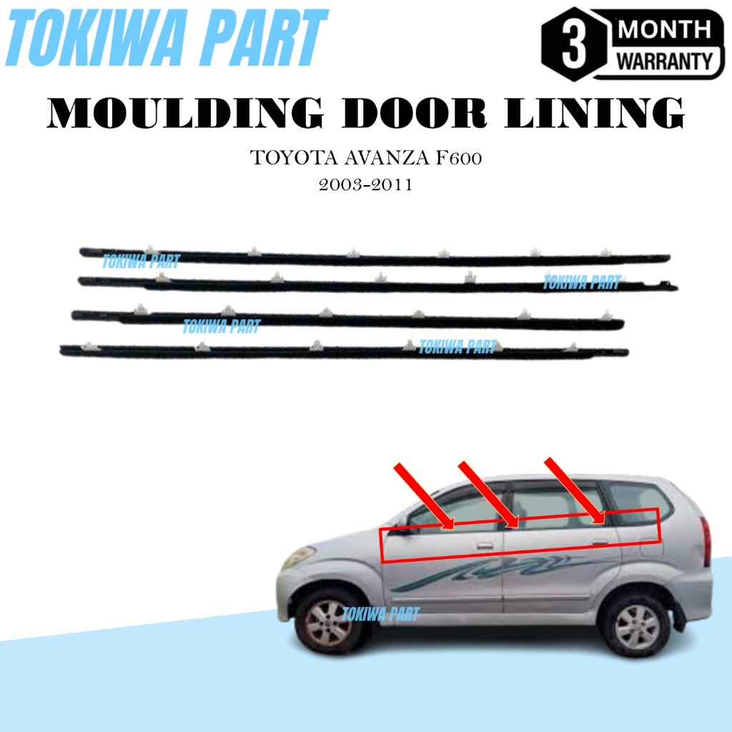 TOYOTA AVANZA F600 2003-2011 GLASS DOOR MOULDING GETAH LUAR TINGKAP ...
