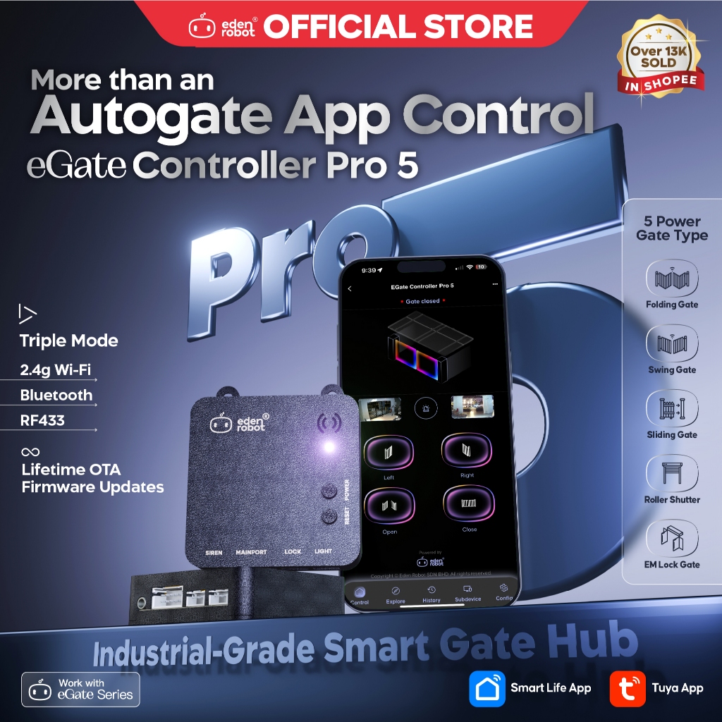 Eden Robot Official Store 🔷 eGate Controller Pro 5 Smart Autogate App ...
