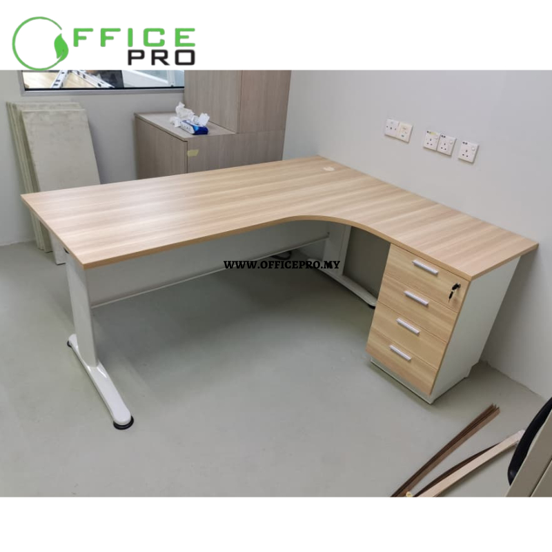 L Shape Superior Compact Table Metal J Leg/Meja Betuk L 型桌子 5 Feet/6 ...