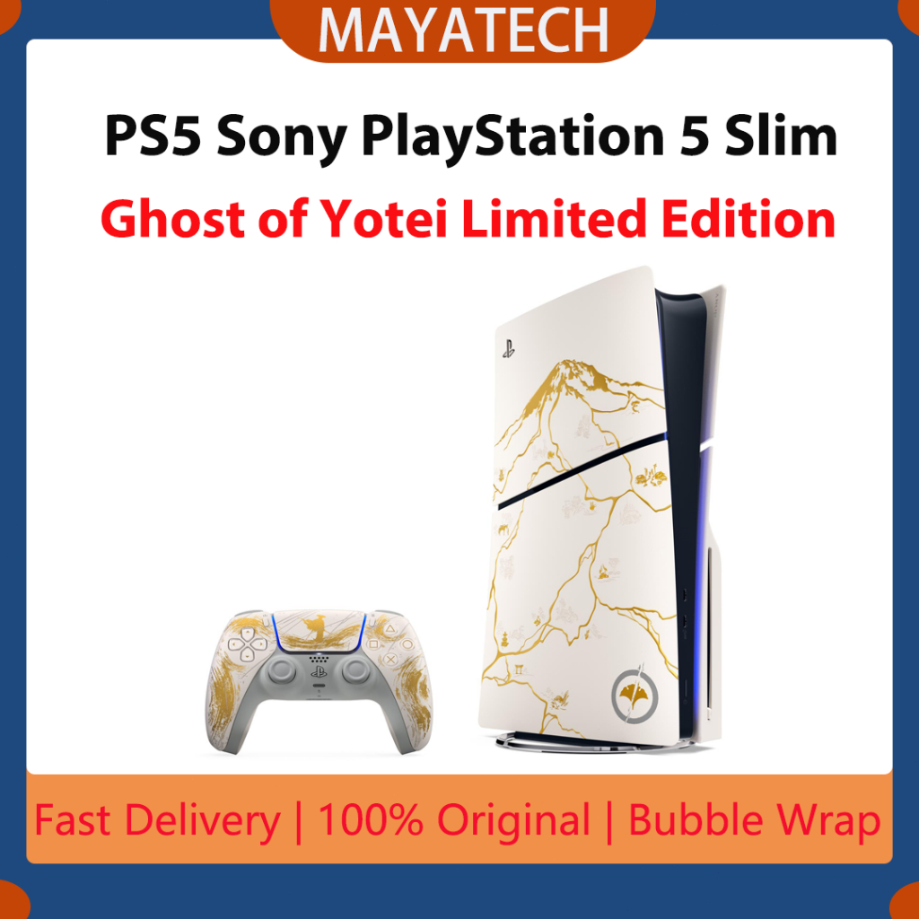PS5 Sony PlayStation 5 Slim Physical Console - Edition Ghost of Yotei ...