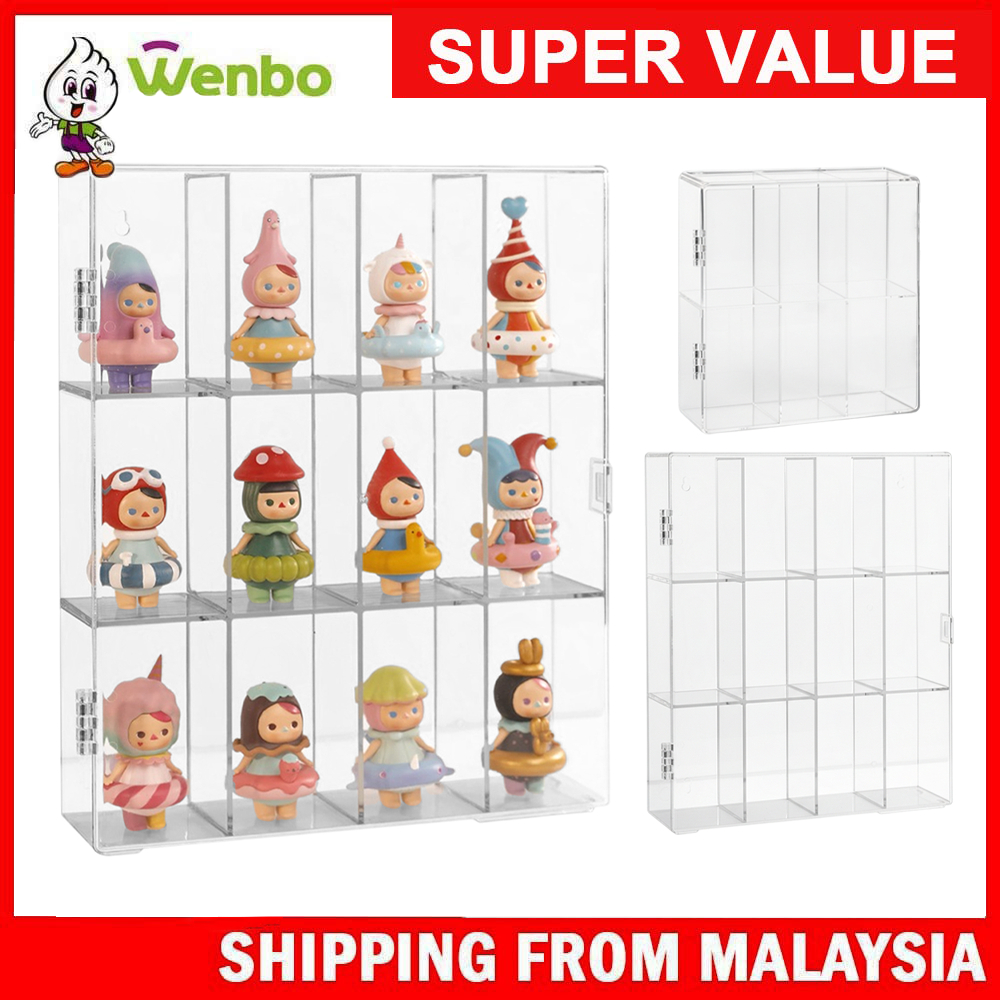 Wenbo Kotak Pameran Acrylic Display Box Transparent Grid Organizer ...