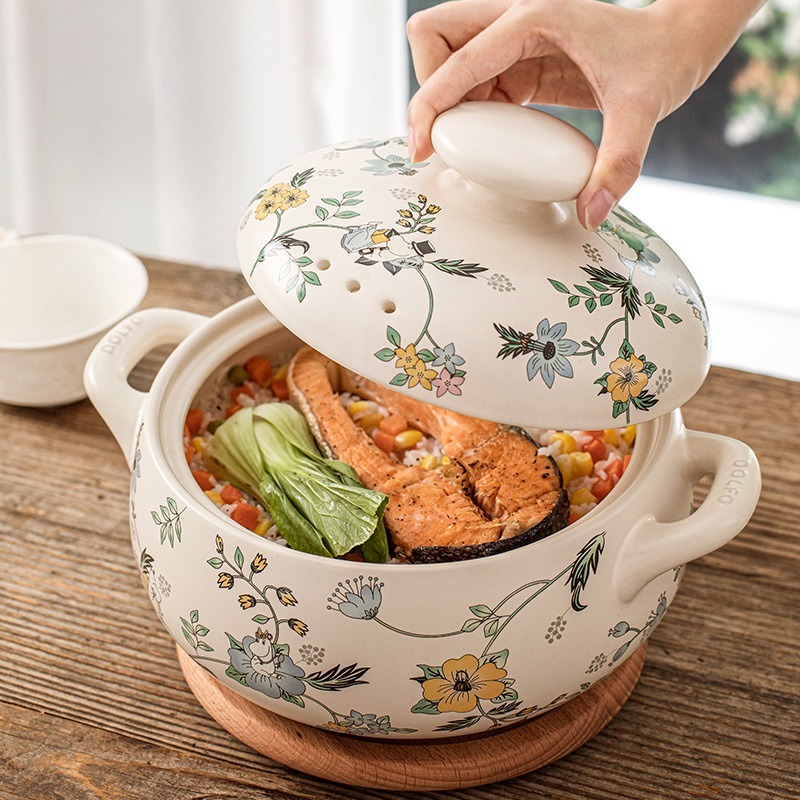 Clay Pot Soup Pot Earthen Pot High Temperature Resistant Ceramic Stew ...
