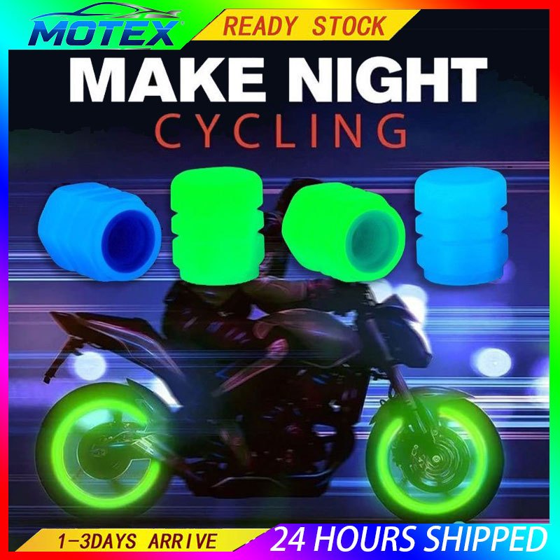 8PCS Glow Light Tire Valve Caps Luminous Car Tire Valves Caps ...