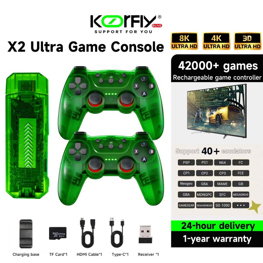 X2 Ultra Retro Game Stick, 8k Game Box Console 128G Built-in41000 ...