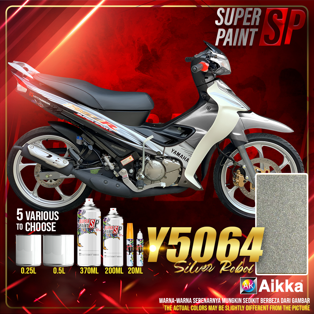 AIKKA Y5064 Silver Robot | YAMAHA 125Z 2K Paint Motor Body Aerosol Cat ...