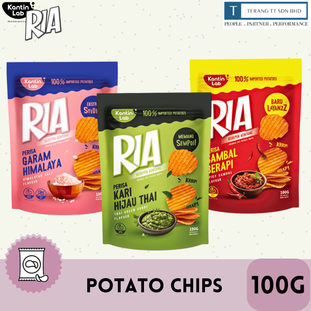 RIA POTATO CHIPS ASSORTED FLAVOR 100G | Shopee Malaysia