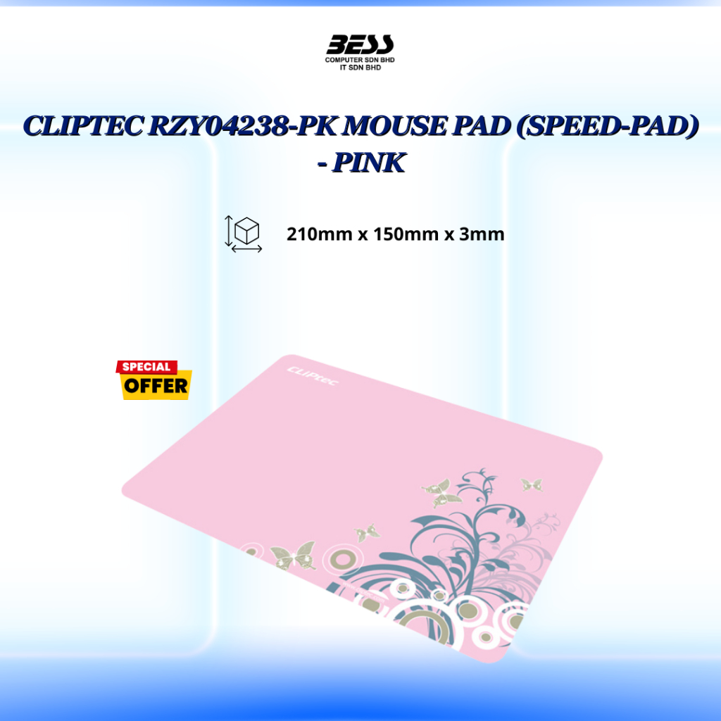 CLIPTEC MOUSE PAD (SPEED-PAD) - (PINK/PURPLE) | Shopee Malaysia