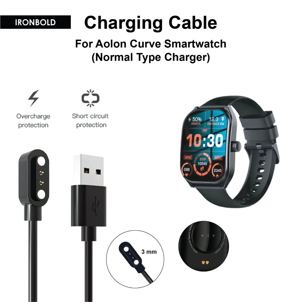 USB Charger For Aolon Curve Smartwatch / Charging Cable / Kabel ...