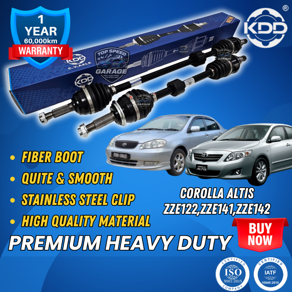 Toyota Altis ZZE122 ZEE141 ZZE142 - KDD Premium Heavy Duty Drive Shaft ...