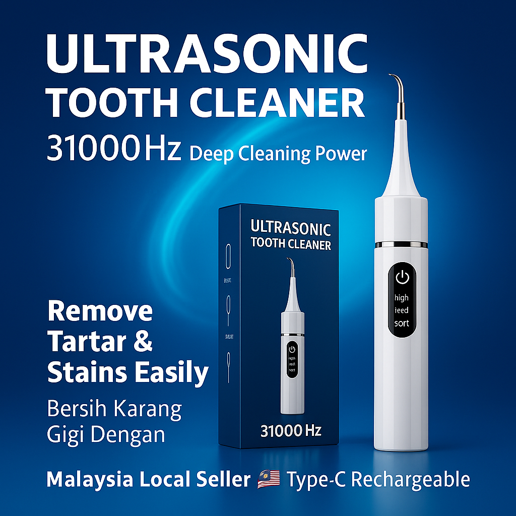 Sonic Electric Tooth Cleaner 31000Hz Ultrasonic Tartar Plaque Stain ...