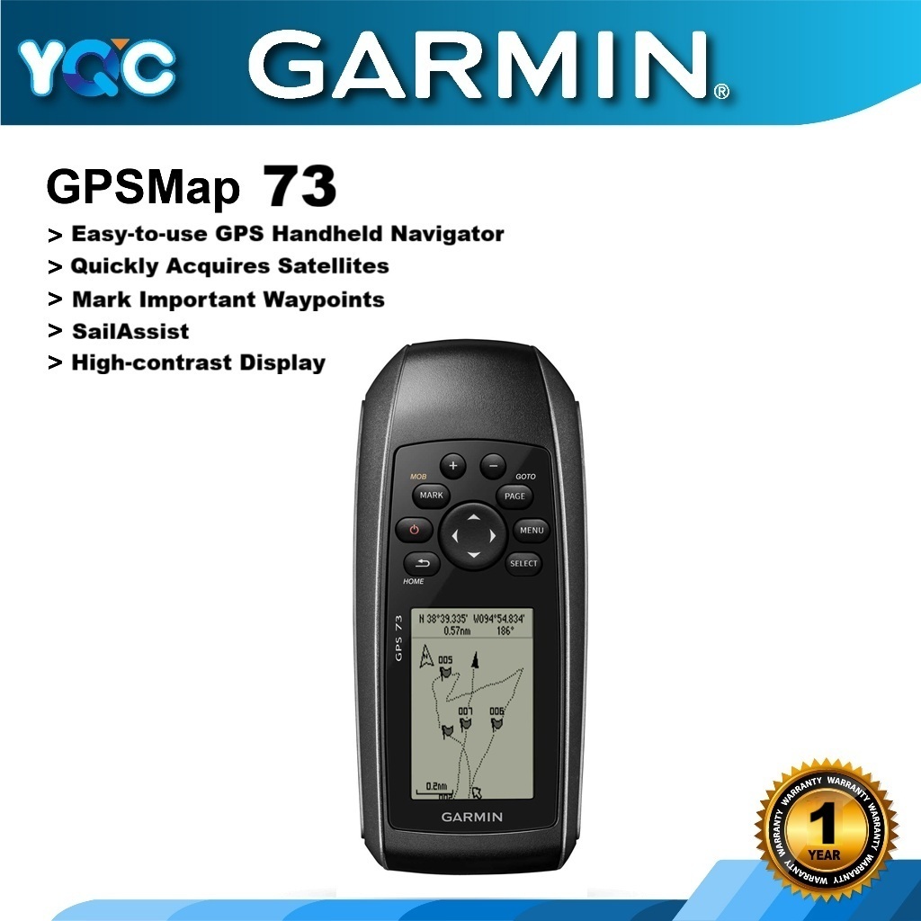 Garmin GPS 73 Marine Handheld Navigator – IPX 7 Marine GPS, Built-in ...