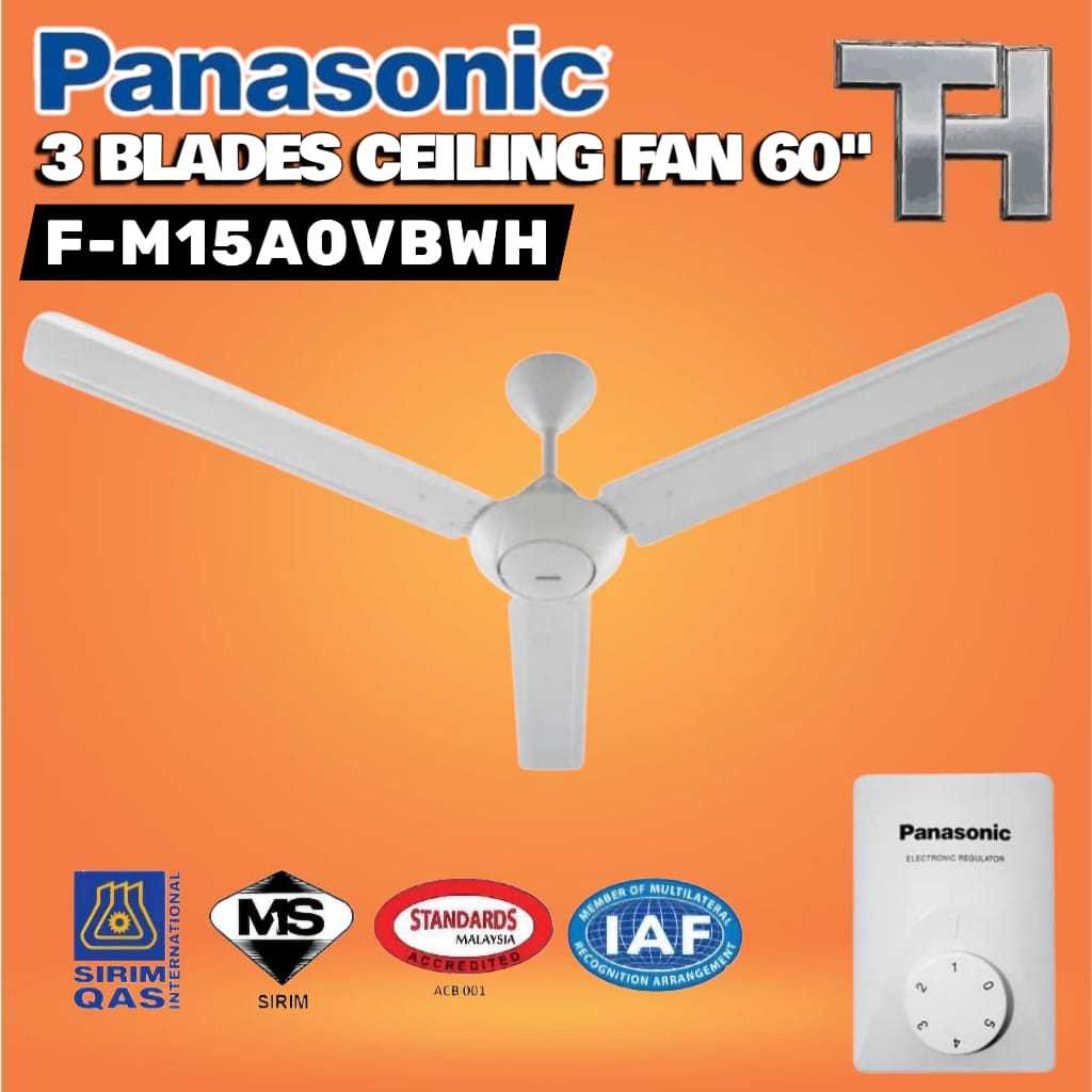 ~ Panasonic 3 Blades Ceiling Fan F-M15A0VBWH (60") | Shopee Malaysia
