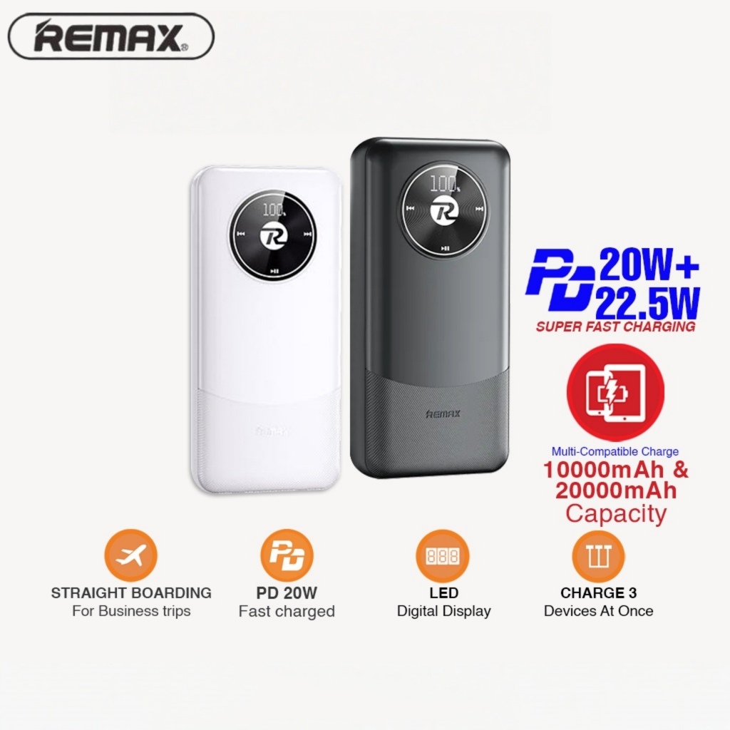 [CCC] REMAX 20W+22.5W Power Bank 10000mAh/20000mAh Built in Dual Fast ...
