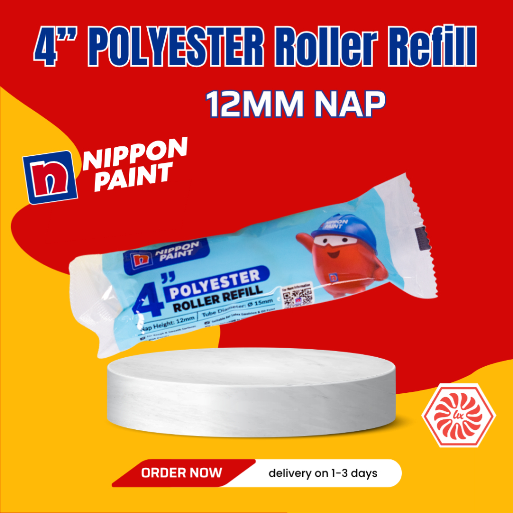 [NIPPON PAINT] 4" POLYESTER ROLLER REFILL 15MM NAP | Shopee Malaysia