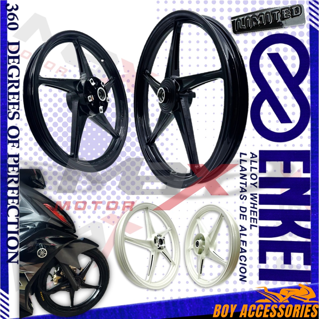 Enkei Lagenda Limited Sport Rim Black White Hitam Kilat Putih Susu ...