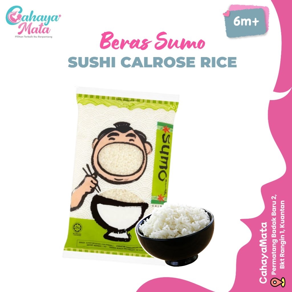 Beras Sumo 1kg | Beras Bubur Baby 6m+ | Sumo Calrose Rice Original ...