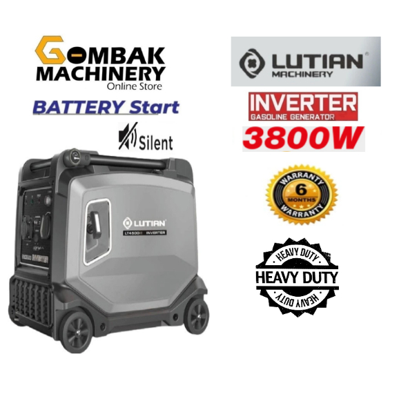 LUTIAN 3800Watt/3.8KW Portable Inverter & Silent Petrol Generator ...