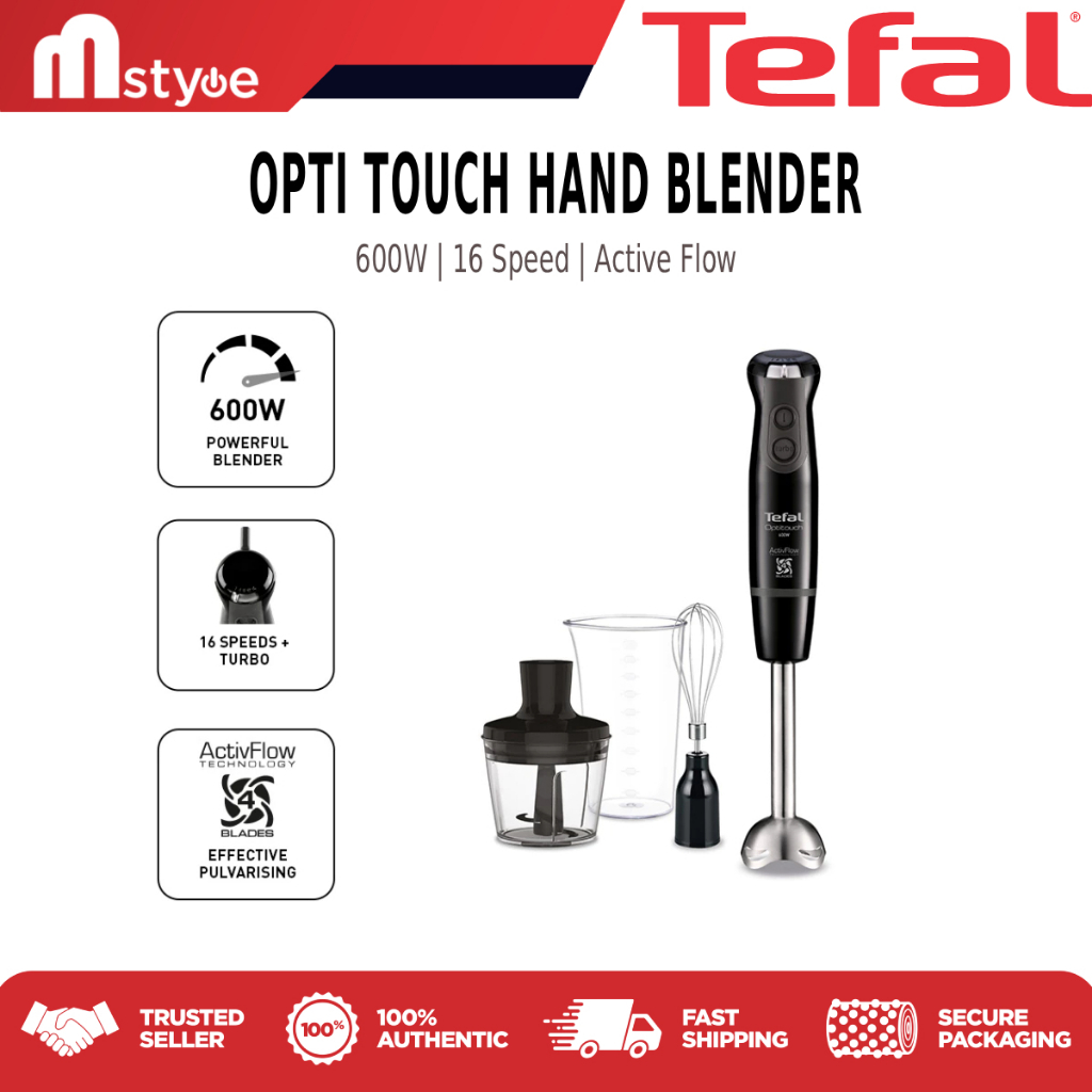 Tefal OptiTouch Hand Blender + 500ml Mini Chopper + Multi-Wire Whisk ...