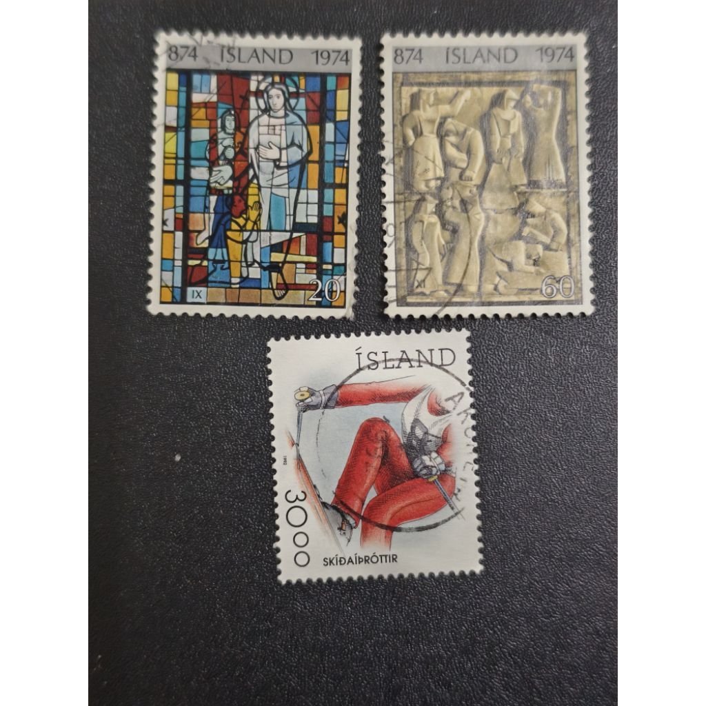 R13 Iceland genuine postage stamps 3 different mixed used | Shopee Malaysia
