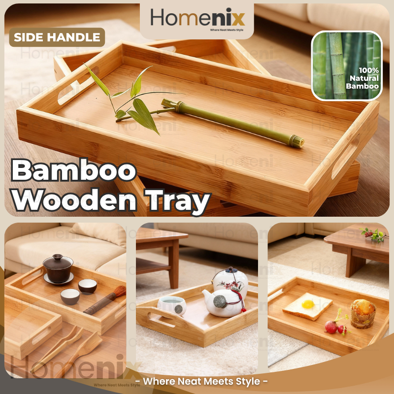 LINK MALL Wooden Tray Food Serving Tray Makanan Dulang Kayu Makanan ...