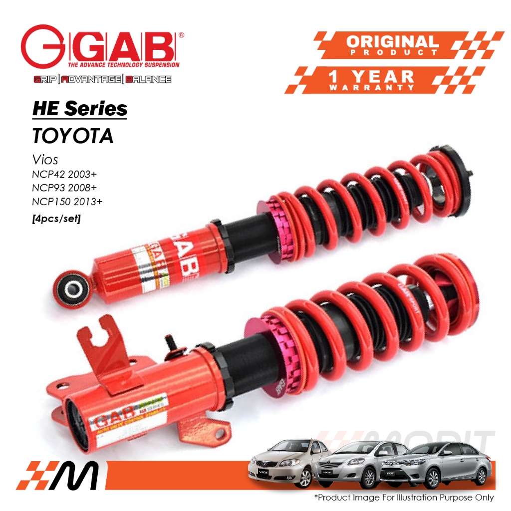 Toyota Vios NCP42 2003+ / NCP93 2008+ / NCP150 2013+ - GAB HE Hi Lo ...