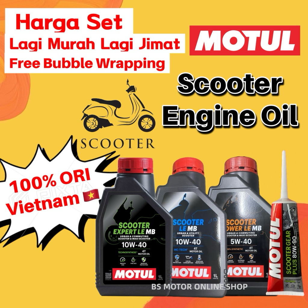 🇲🇾 TOP SALES 🔥 Motul Scooter Engine Oil @ Scooter 4T 5W-40/ 10W-40 ...