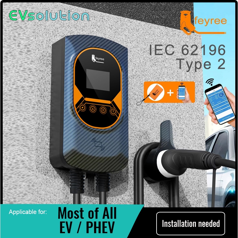 Feyree Wallbox EV Charger 7kW 11kW 22kW 5 meter length APP Remote ...