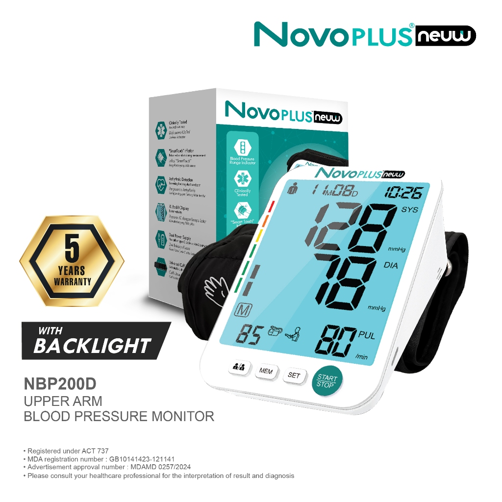 NOVOPLUSNEUW NBP200D Upper Arm Blood Pressure Monitor | Shopee Malaysia