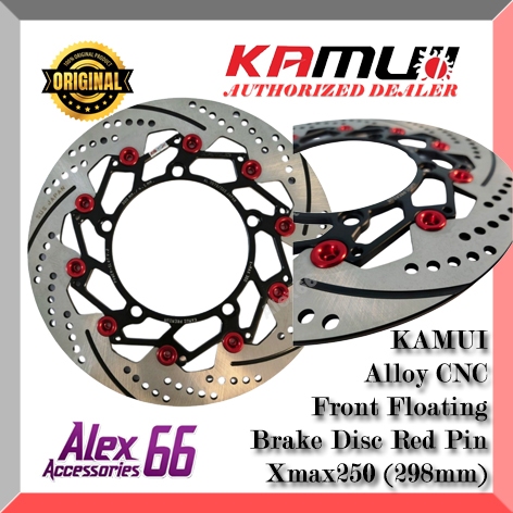 KAMUI Alloy CNC Front Floating Brake Disc Red Pin Xmax250 (298mm ...