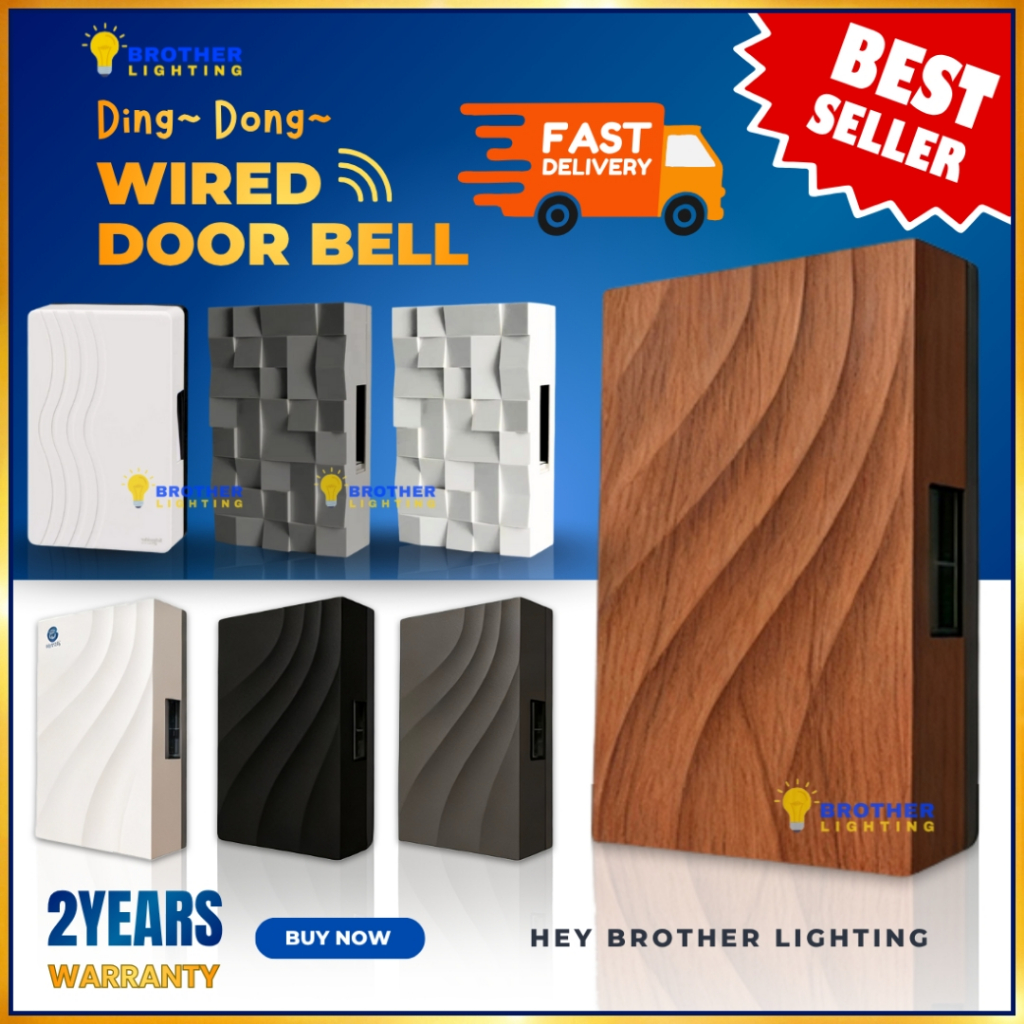 Wired Door Bell Home Doorbell Loceng Rumah Ding Dong Sound 240V ...