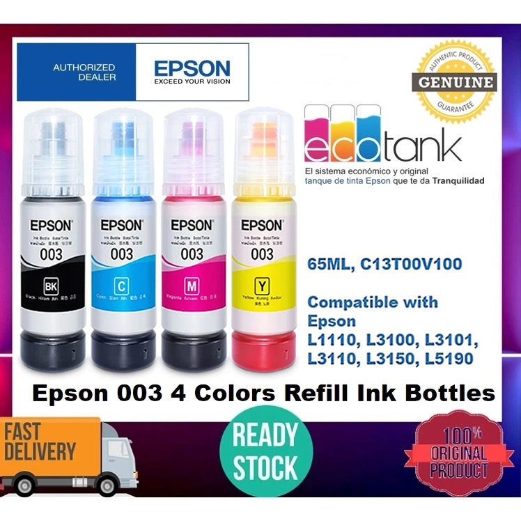 Epson 003 Ink Refill Ink 003 Botttle Epson Inks FOR L3210/L1110/L1210 ...