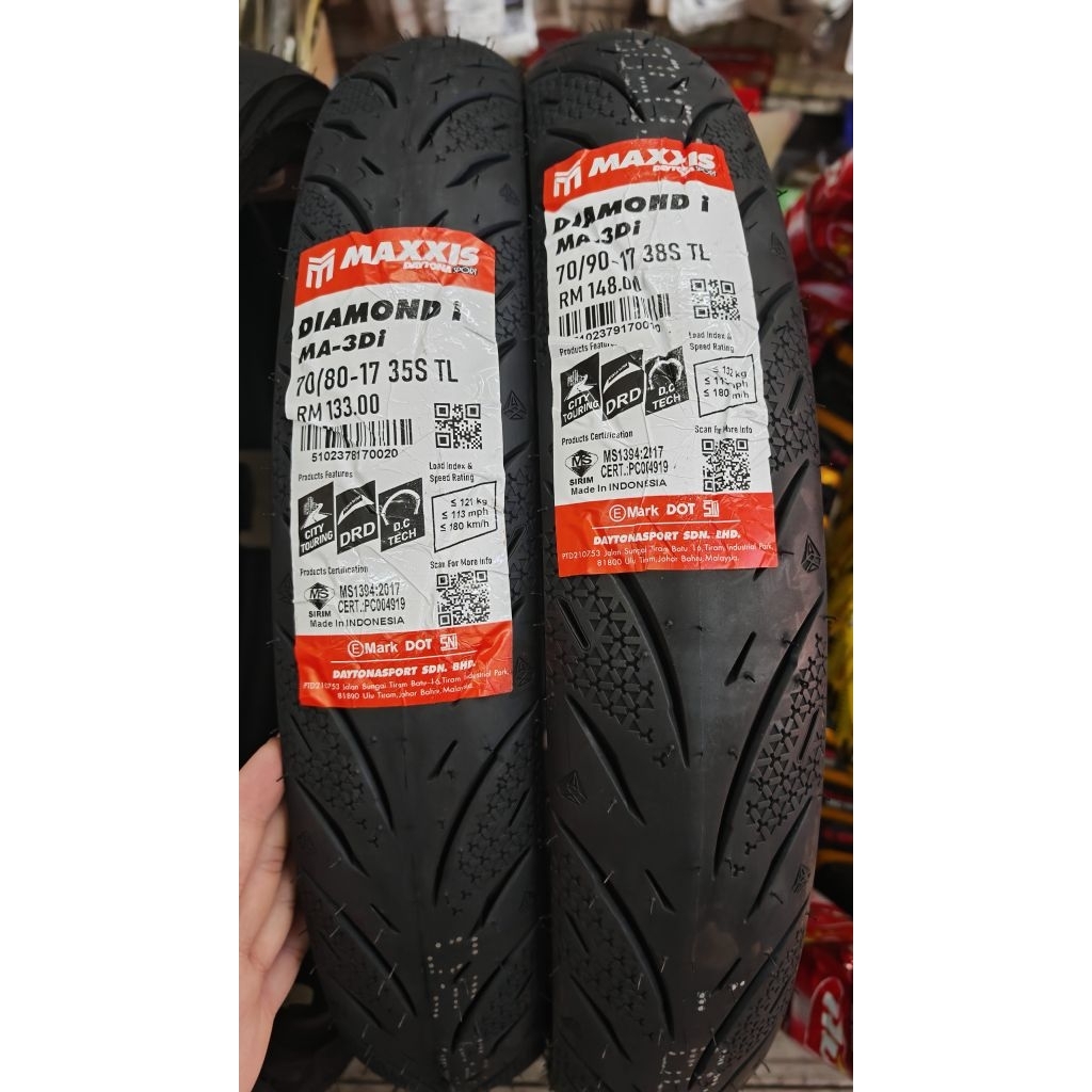 Maxxis Diamond i MA-3Di ( bunga paling baru 2025 )70/80-17 / 70/90-17 ...