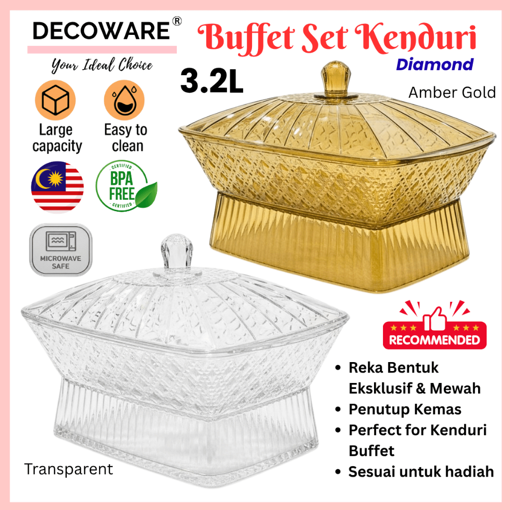 ECOWARE 3.2L Buffet Set Tray Kenduri/ Tray Bekas Hidangan/ Bekas Buffet ...